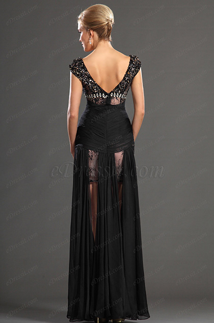 Edressit 2013 S S Fashion Show Black Sexy Cocktail Dress Party Dress
