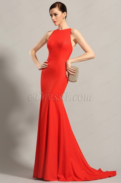Edressit Sleeveless Red Formal Dress Evening Gown 00155202
