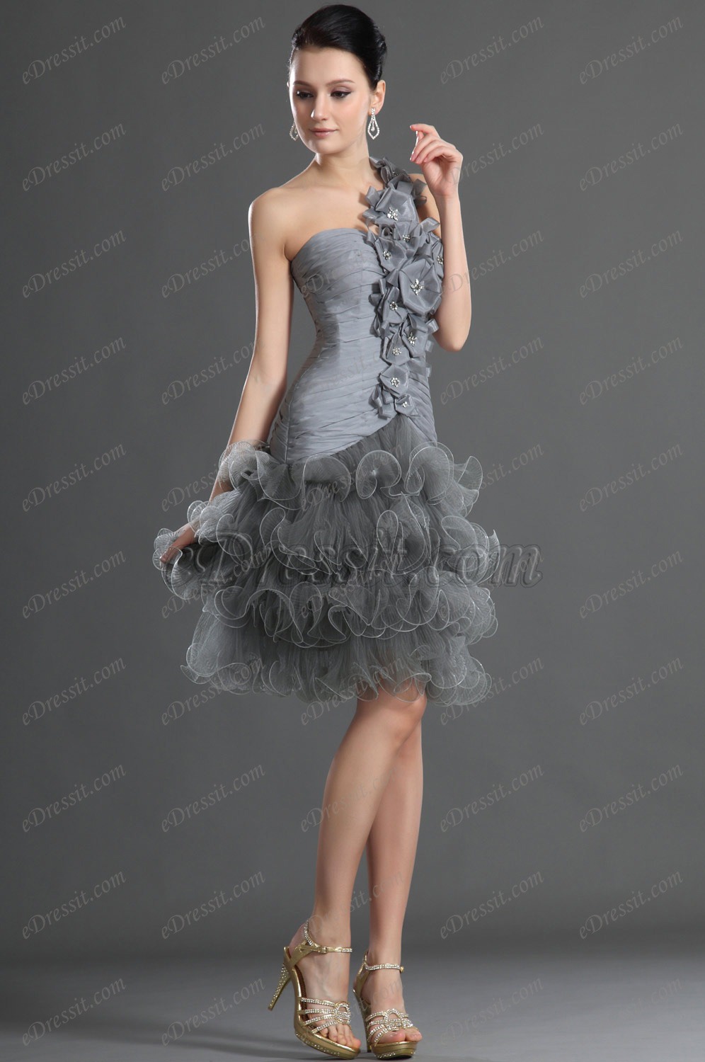 eDressit Style Adoral Gray Party Dress (04123708)